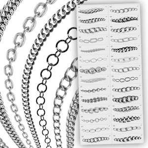 100 Procreate 3D Chain Brushes | Procreate Necklace Brush | Procreate ...