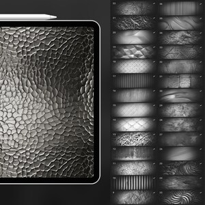 120 Procreate Metal Texture Metallic Procreate Texture Seamless Brushes ...