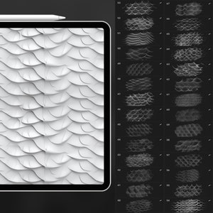 120 Procreate Scale Textures | Mermaid Scale Procreate Texture Seamless Brushes | Fish Scale ...