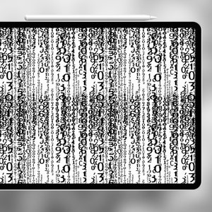 90 Procreate Matrix Textures | Procreate Binary Texture Brushes | Procreate Binary Code Pattern ...