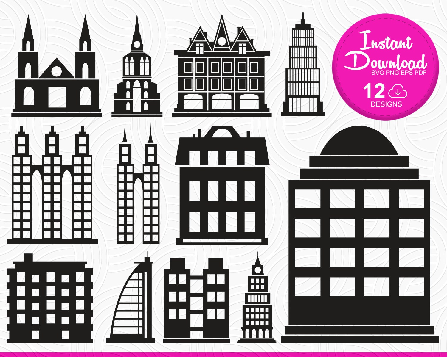 Edificios SVG Edificios de la ciudad Svg Cricut Svg Cricut | Etsy