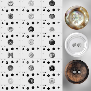 100 Procreate Buttons Brushes Part-1 | Procreate Vintage Button Brush ...