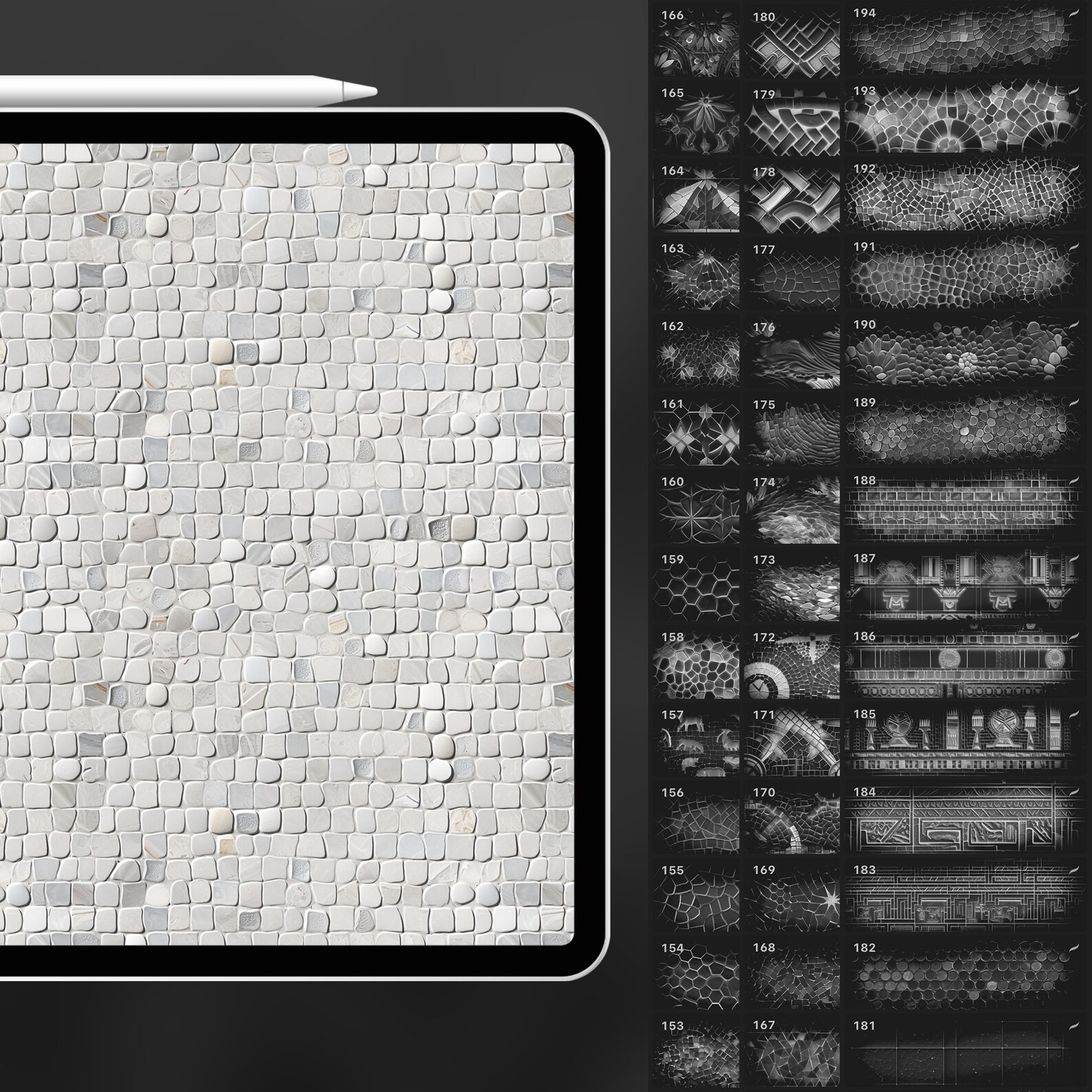 230 Procreate Mosaic Textures | Fresco Procreate Seamless Pattern ...