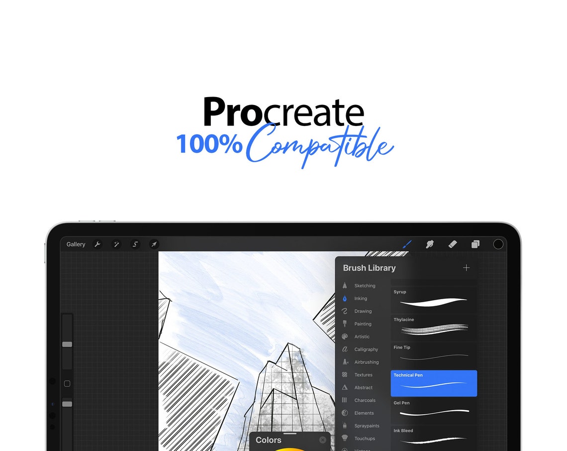 90 Procreate Geometric Shape Part - 3 Stamp Brushes, 30 Photoshop ...