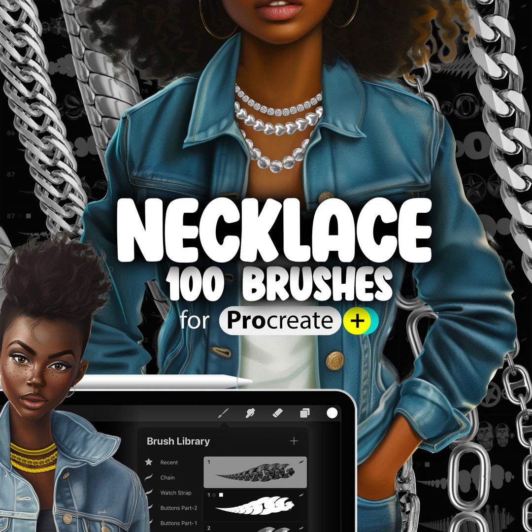 100 Procreate Necklace Brushes | Procreate Chain Brushes | Procreate Jewelry Brushes | Procreate ...