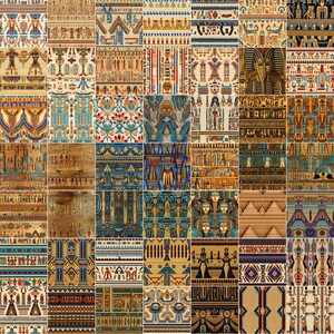 130 Procreate Egypt Patterns | Ancient Egyptian Embroidery Fabric Procreate Texture Seamless ...