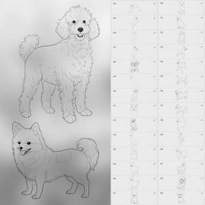 100 Procreate Dog Stamps | Procreate Animal Stamp Brushes | Procreate ...