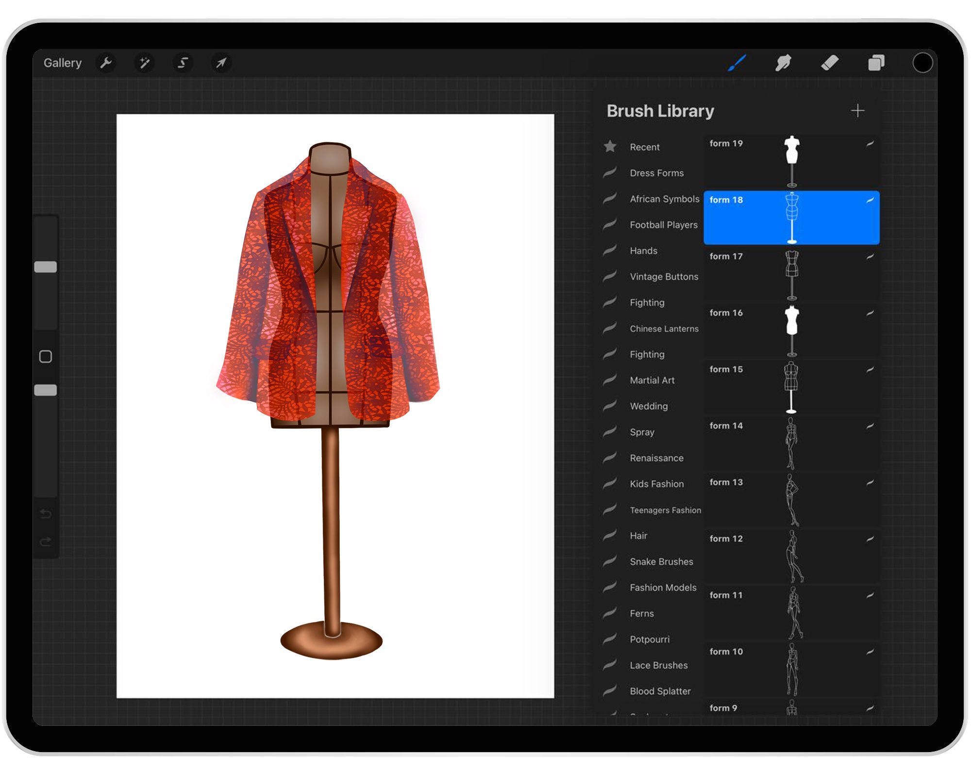 20 Procreate Dress Form Stamp Brushes 20 Photoshop Dress Form - Etsy