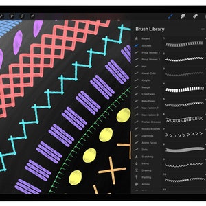 69 Procreate Sewing Stitches Brushes, Embroidery Stitch Brushes, Fabric Stitch Brushes, Rope ...
