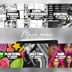 100+ Procreate Comic Storyboard Template Builder | Procreate Comic Pop Art Bubble Stamp Brushes ...