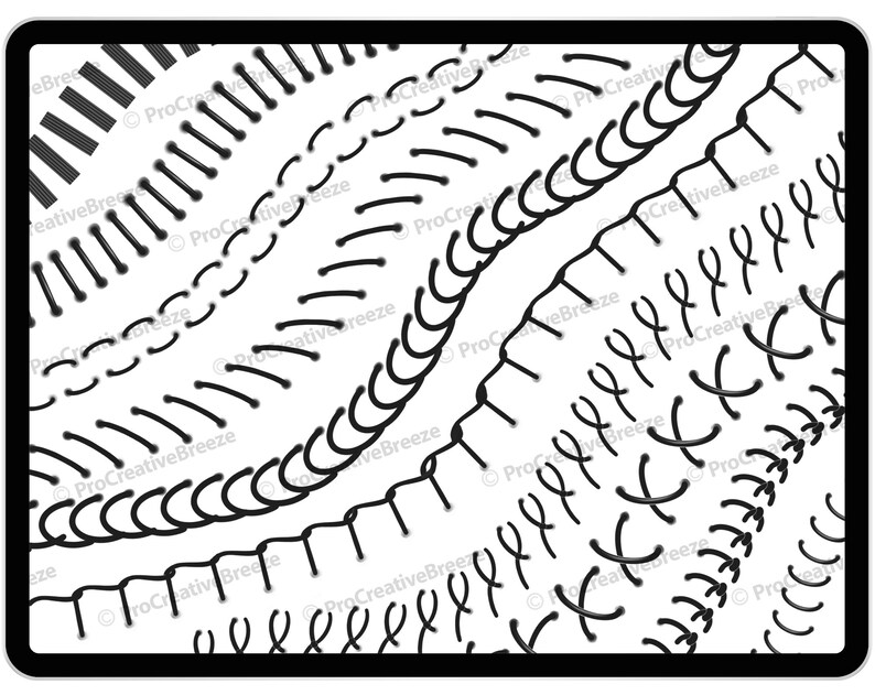 10 Procreate Surgical Sutures Brushes, Procreate Stitches, Procreate ...