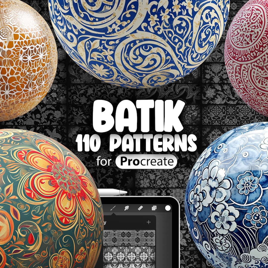 110 Procreate Batik Fabric Patterns | Procreate Tulis Batik | Procreate ...