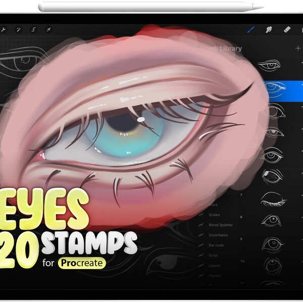 Anime Eyes Stamp Procreate - Etsy