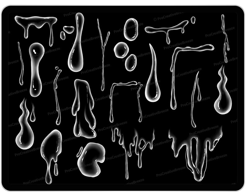 20 Procreate Liquids Brush, Procreate Liquid Stamps, Milk Brushes for ...