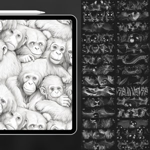 110 Procreate Animals Patterns | Animal Procreate Seamless Pattern ...