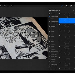 60 Procreate Manga Speech Bubbles Stamp Brushes, Procreate Cartoon ...