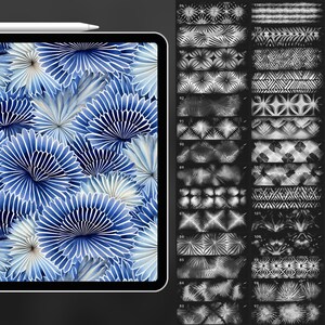 110 Procreate Shibori Patterns | Japanese Tie-dye Procreate Pattern ...