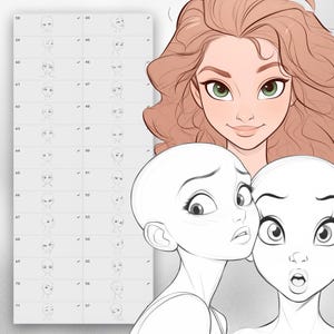 130 Procreate Cartoon Princesses Stamps | Procreate Cartoon Princess ...