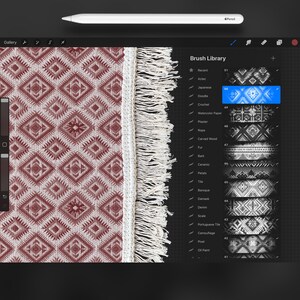 100 Procreate Traditional Aztec Patterns | Geometric Aztec Embroidery ...