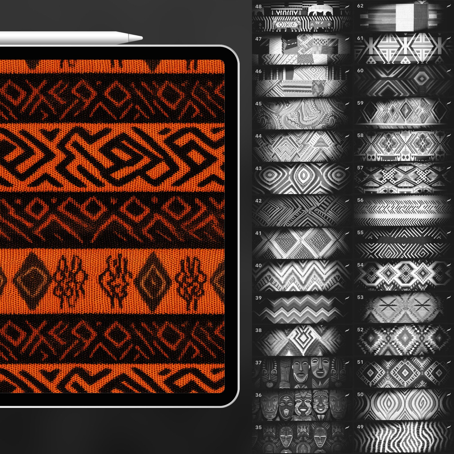 170 Procreate African Patterns | Traditional African Fabric Procreate ...