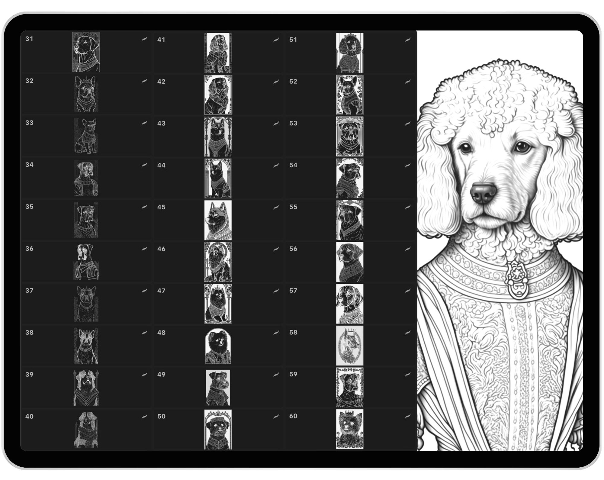 60 Procreate Dog Renaissance Portraits Stamp Brushes, Procreate Royal ...