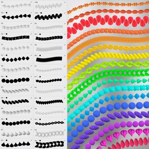 100 Procreate 3D Beads Brushes | Procreate Beadwork Brushes | Procreate ...
