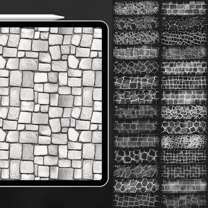 170 Procreate Paving Stone Textures | Pavement Procreate Seamless ...