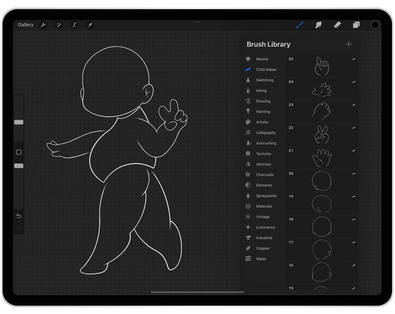 50 Chibi Pose Maker para Procreate Chibi Builder para - Etsy México