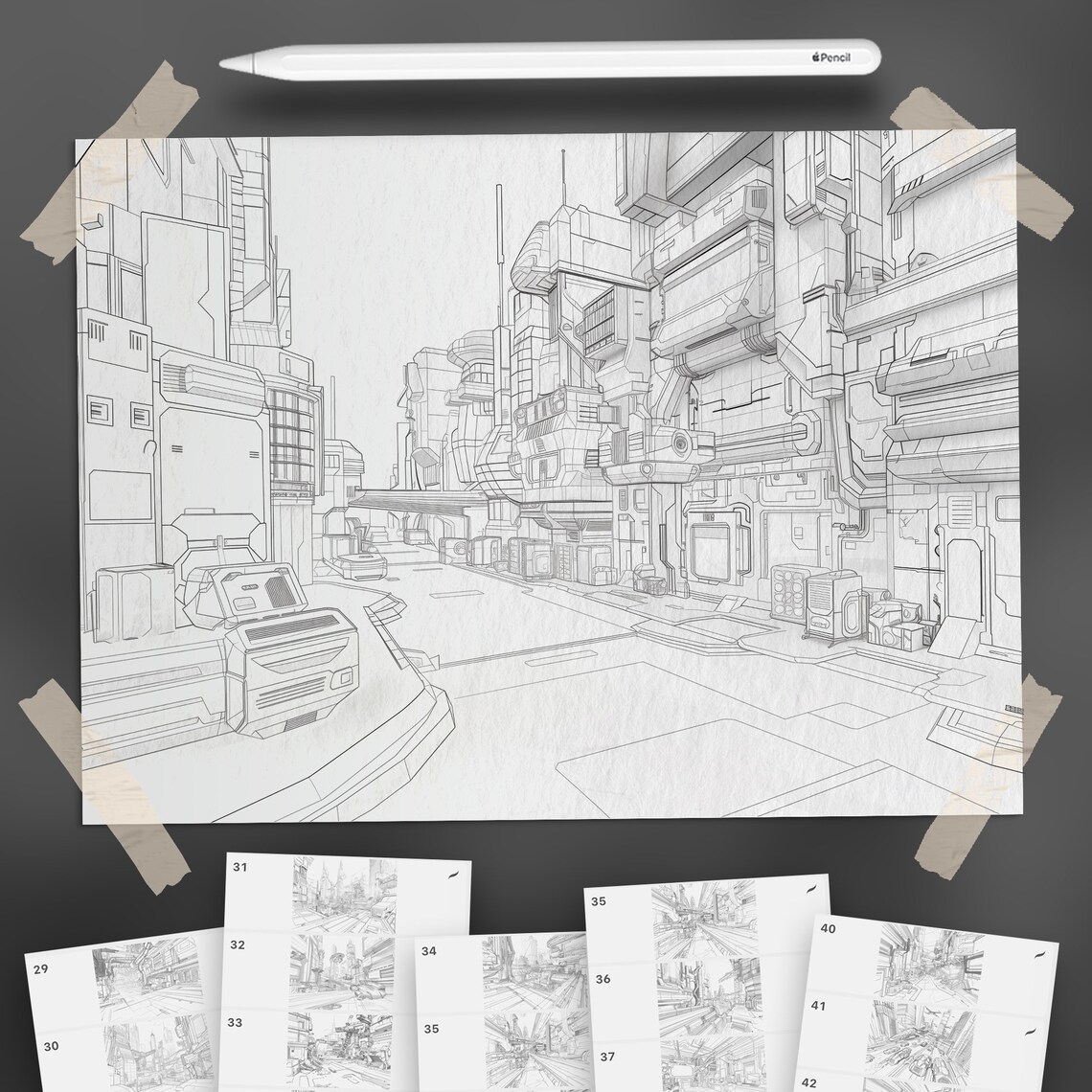 100 Procreate Cyberpunk Cities Backgrounds | Procreate Cyberpunk ...