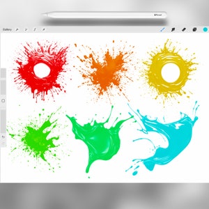 150 Procreate Paint Splatter Stamp Brushes | Procreate Paint Brush ...