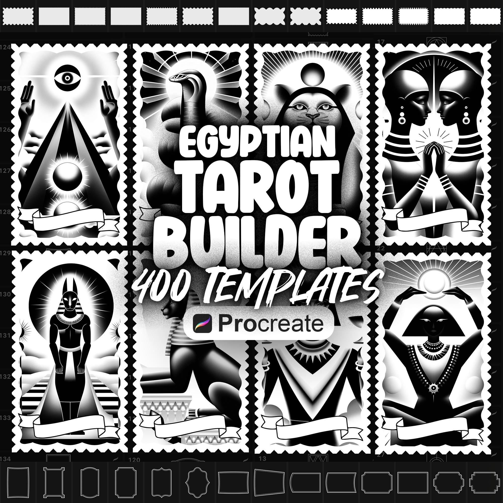 400 Procreate Egyptian Tarot Cards Builder Templates | Make Your Own ...