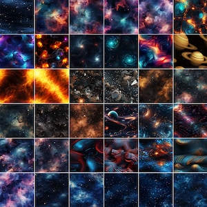 100 Procreate Space Textures | Procreate Cosmic Textures | Starry Sky ...