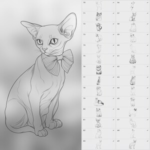 100 Procreate Cats Stamp Brushes Procreate Animals Stamp Brushes ...
