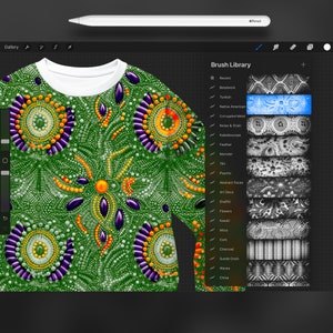 130 Procreate Beadwork Patterns | Beaded Embroidery Procreate Pattern Seamless Brushes ...