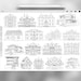 120 Procreate Buildings Sketches Stamp Brushes | Architecture Procreate ...