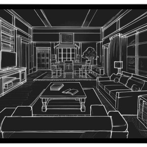 78 Procreate Rooms Stamp Brushes Part-1, Living Room, Dining Room ...