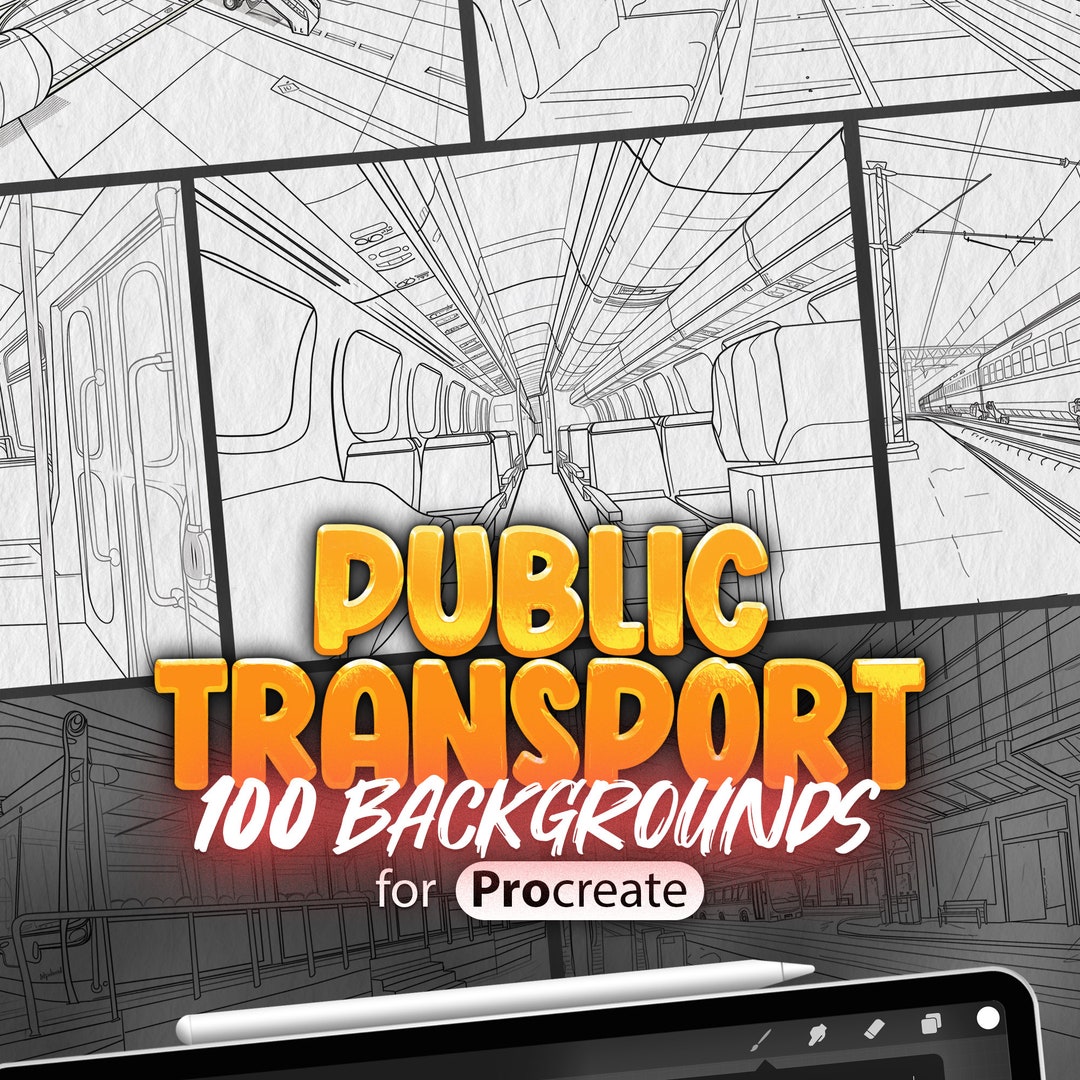 100 Procreate Public Transport Stamps | Procreate Public Transport ...