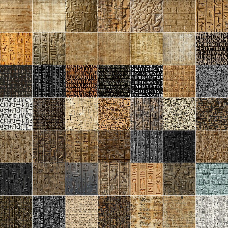 150 Procreate Hieroglyphs Textures | Procreate Mayan Hieroglyphs Brush ...