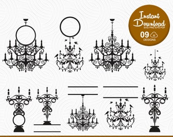 Chandelier Vector - Etsy