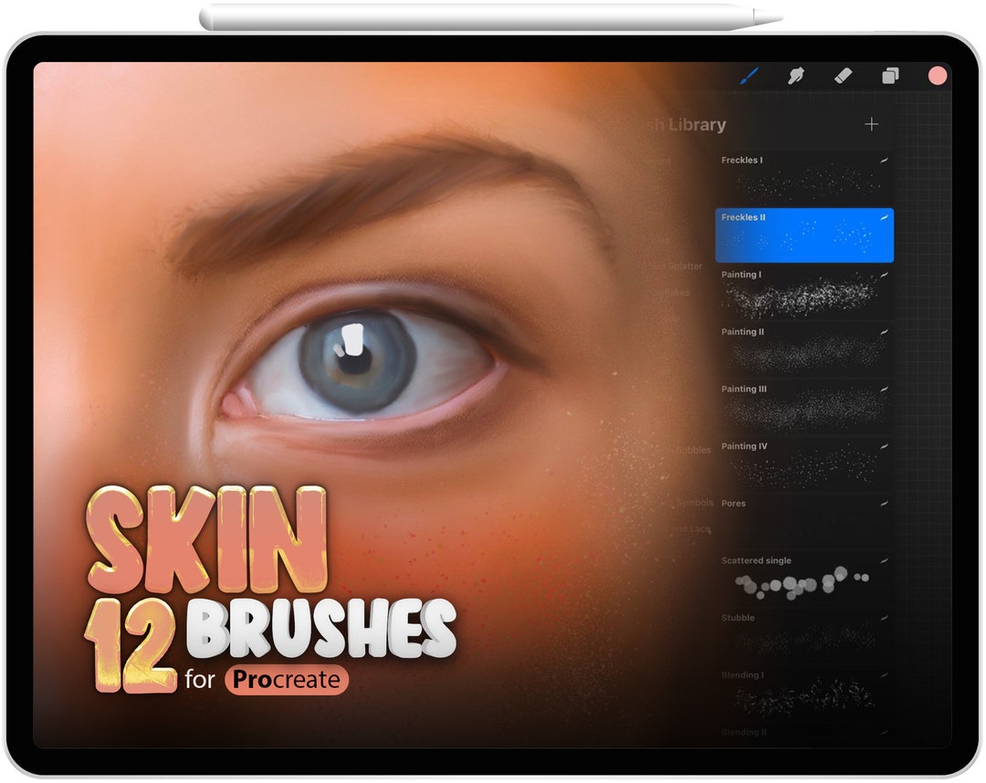 12 Procreate Skin Textures, Procreate Skin Stamp, Procreate Skin ...
