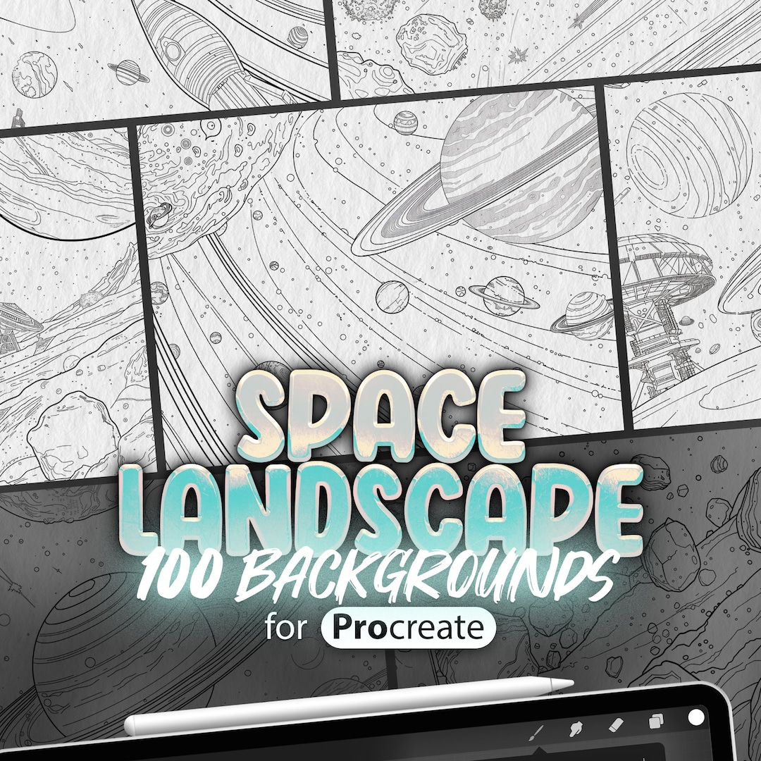 100 Procreate Space Backgrounds | Procreate Cosmos Stamps | Procreate ...