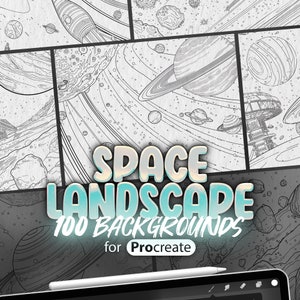 100 Procreate Space Backgrounds | Procreate Cosmos Stamps | Procreate Celestial Stamps ...