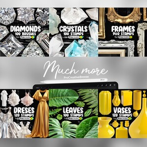 120 Procreate Dresses Stamp Brushes | Procreate Evening Dress ...