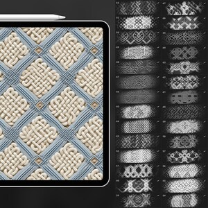 150 Procreate Celtic Patterns | Celtic Knotwork Fabric Procreate Texture Seamless Brushes ...