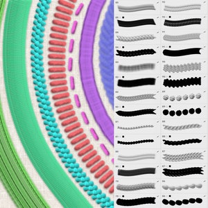 120 Procreate 3D Knitted Brushes | Procreate Embroidery Brushes | Procreate Stitches Brushes ...