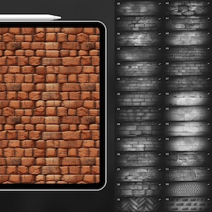 90 Procreate Brick Textures | Bricks Procreate Texture Seamless Brushes ...