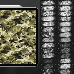 150 Procreate Camouflage Textures | Army Camouflage Procreate Pattern ...