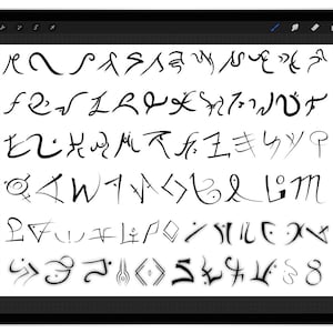 80 Procreate Arcane Runes Symbols Stamp Brushes, Runic Alphabets Stamps ...
