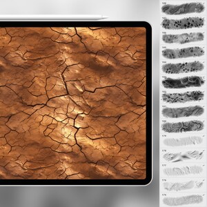 160 Procreate Mud Textures | Procreate Glossy Wet Mud Brush | Procreate ...