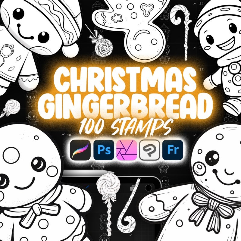 Gingerbread Stamp - Etsy